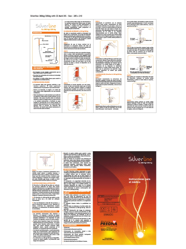 PREGNA - Inserto SILVERLINE | PDF | El embarazo | Vagina