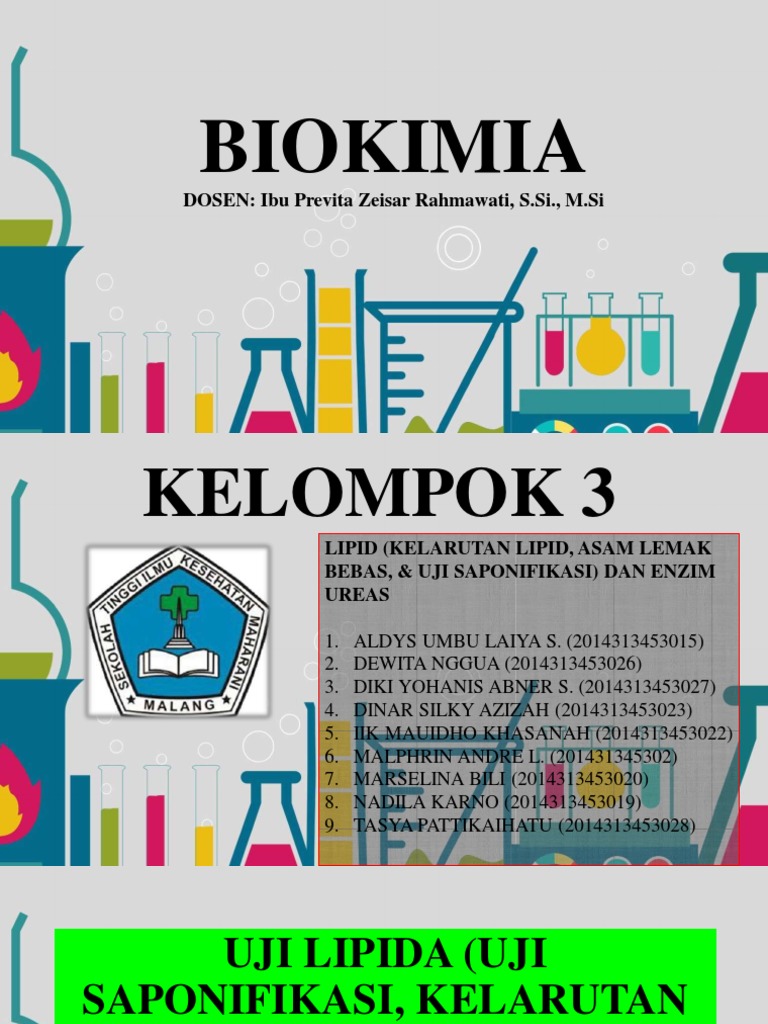 Laporan Praktikum Lipid (Kelarutan Lipid, Asam Lemak Bebas, & Uji ...