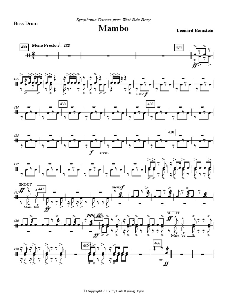 Mambo Bass Drums | PDF