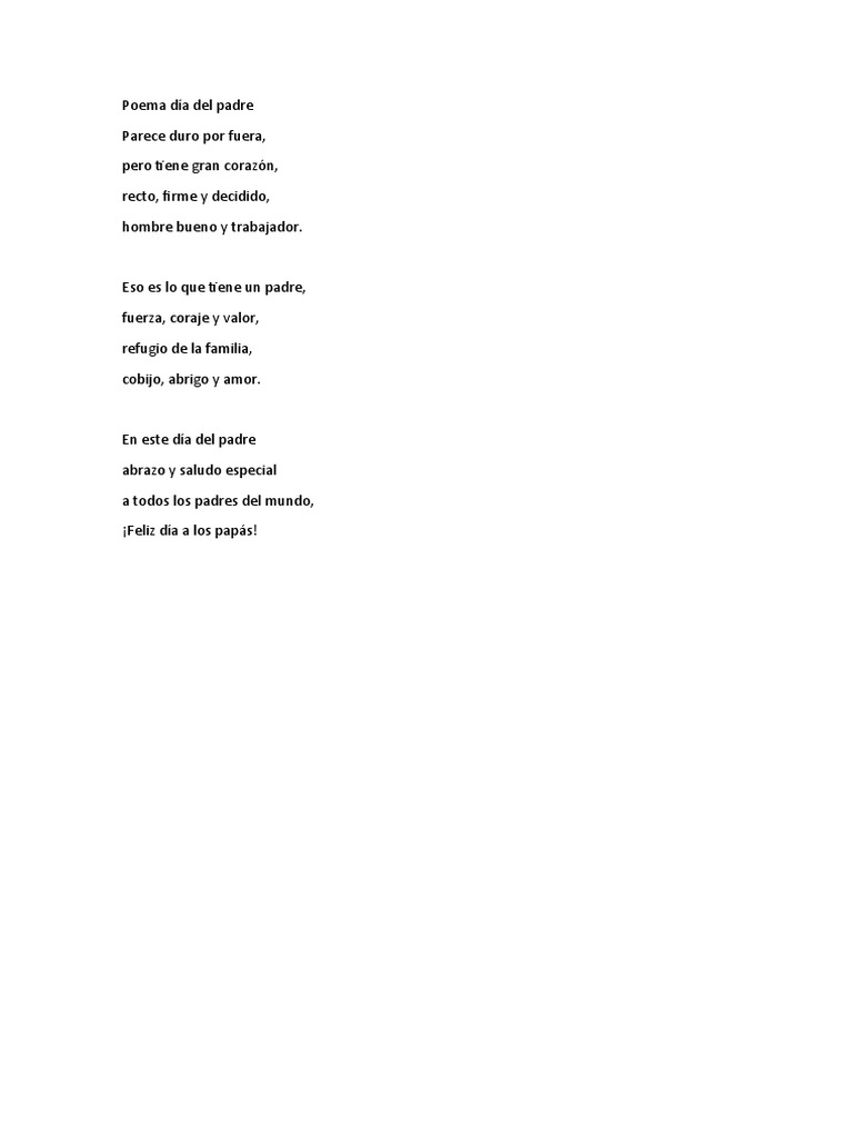 Poema Día Del Padre Pdf