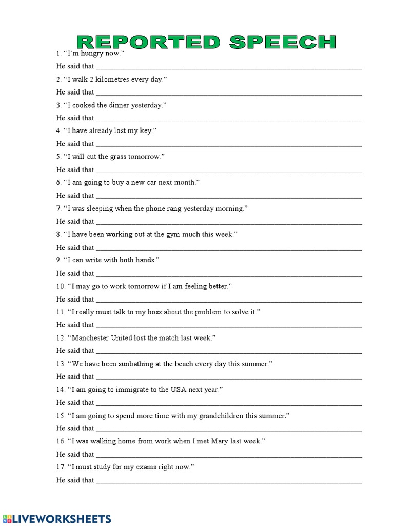 Reported Statements and Questions | PDF