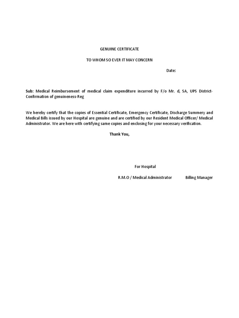 Genuinity Certificate | PDF