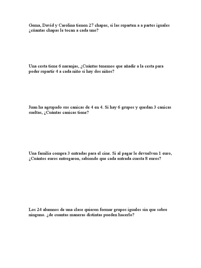 Mate Tema 4 Problemas | PDF