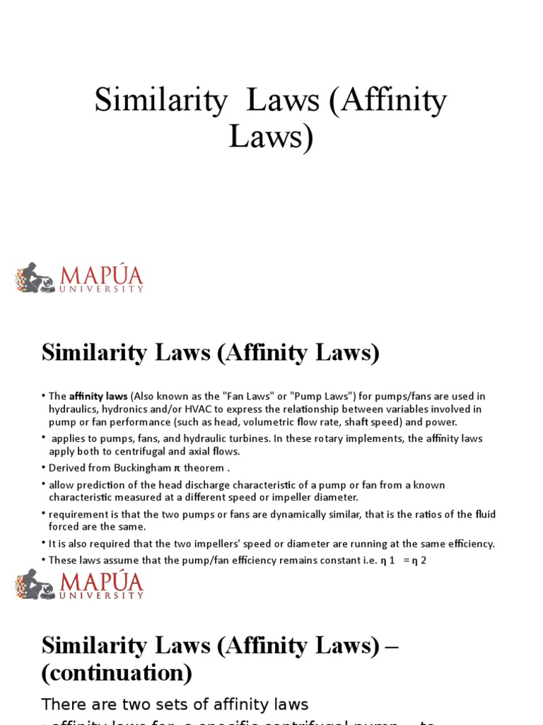 5 Similarity Laws (Affinity Laws) | PDF | Mechanical Engineering | Fluid Mechanics