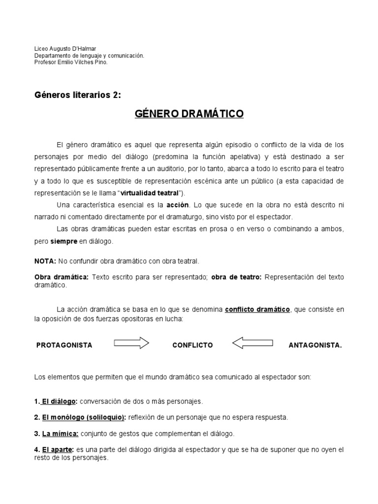 Género Dramático Segundo | PDF | Comedia | Teatro