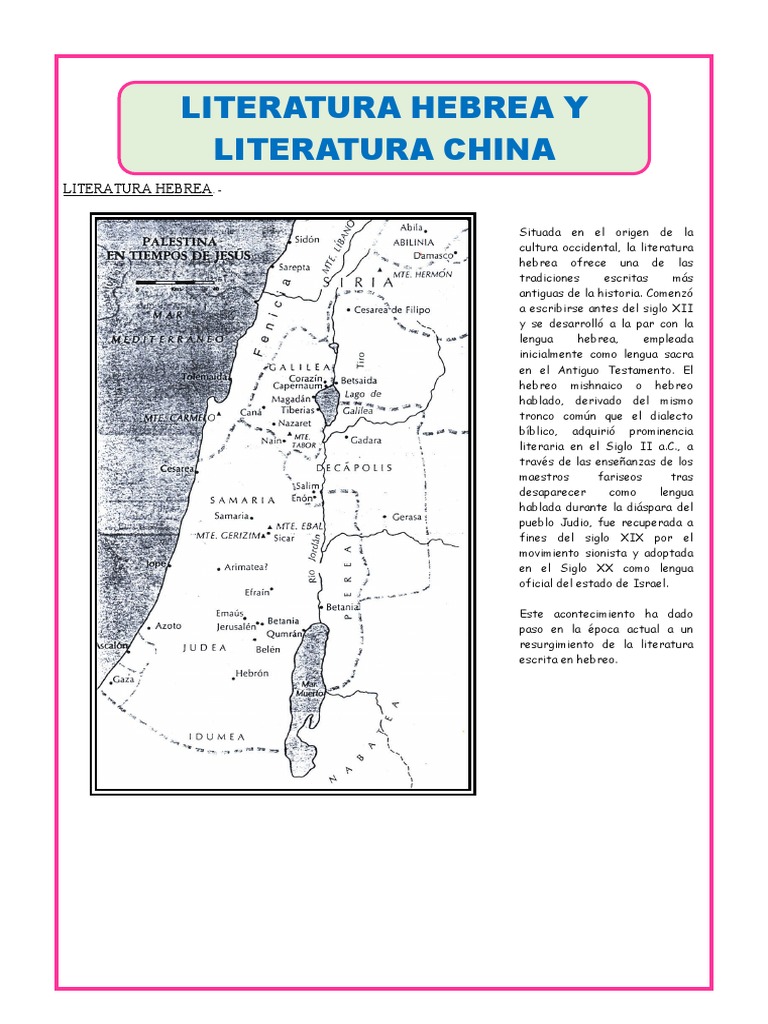 Literatura Hebrea y su Contexto | PDF | Biblia | Lenguaje hebreo