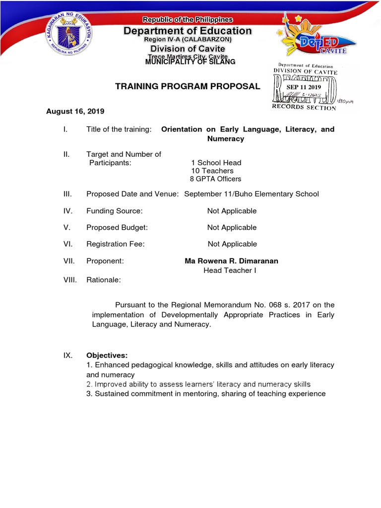 ELLN Training Proposal-Buho Es | PDF | Cognition | Human Communication