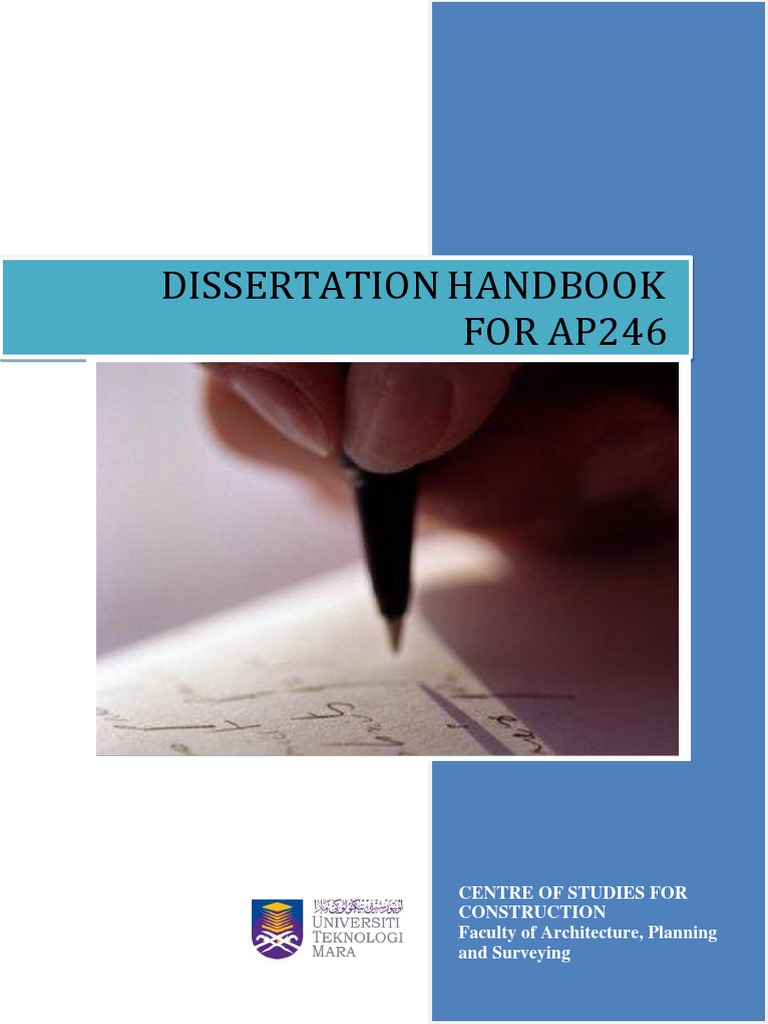 AP246 Dissertation Handbook | PDF | Thesis | Bachelor's Degree
