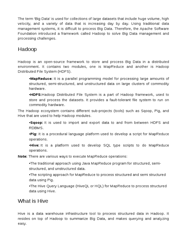 Hive | PDF | Apache Hadoop | Database Index