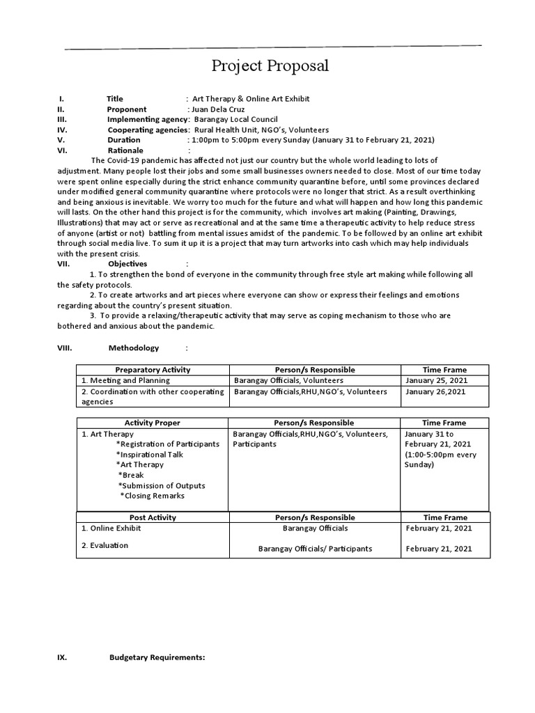 Sample Project Proposal | PDF | Psychology | Psychological Concepts