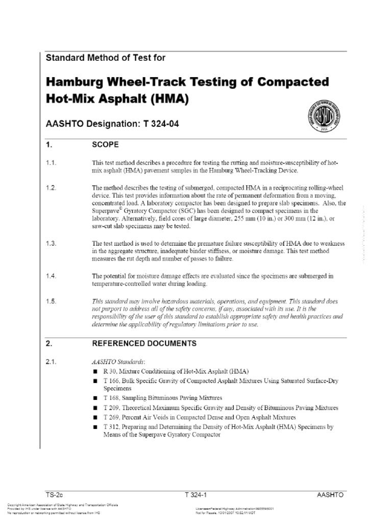Aashto T 324 - ILIDE | PDF
