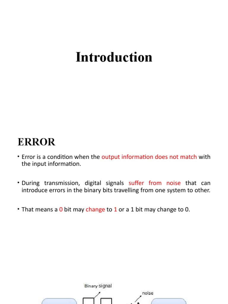 Error Detection and Correction Intro | PDF | Error Detection And Correction | Computer Architecture