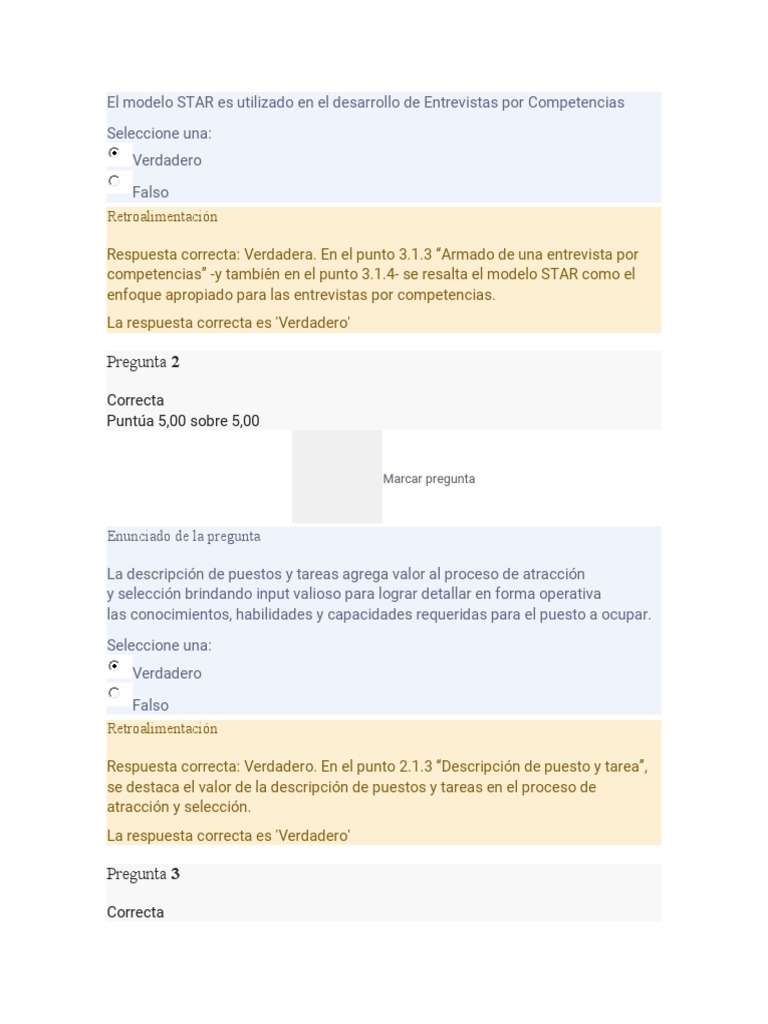 El Modelo STAR Es Utilizado en El Desarrollo de Entrevistas Por | PDF