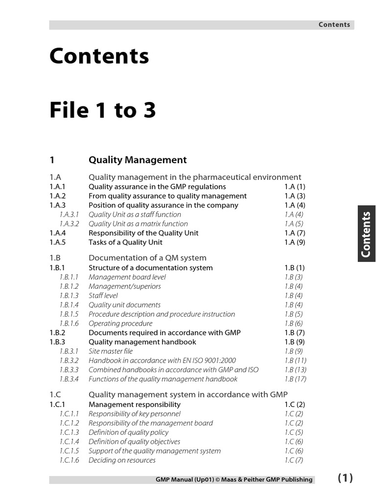 GMP Manual Ivz | PDF