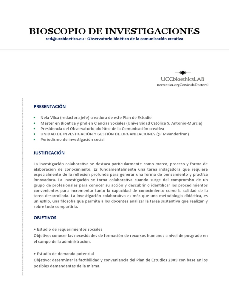 Bioscopio de Investigaciones | PDF | Ciencia y matemáticas