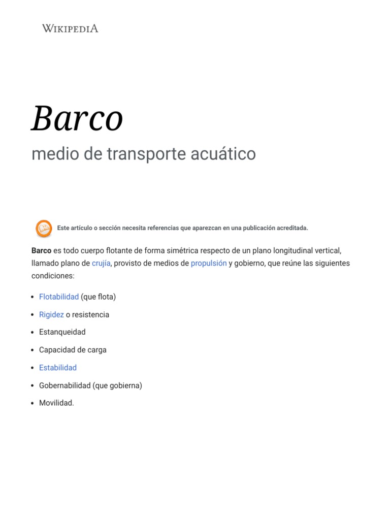 Barco | PDF | Buques | Envío