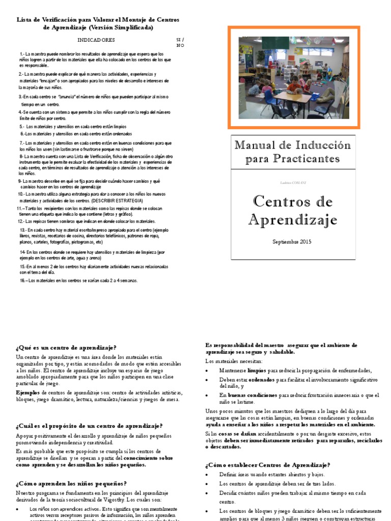 Centros de Aprendizaje | PDF | Aprendizaje | Salón de clases