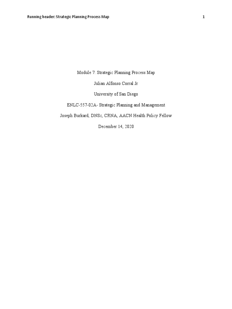 ENLC 557 Strategic Planning Process Map | PDF | Kaiser Permanente ...