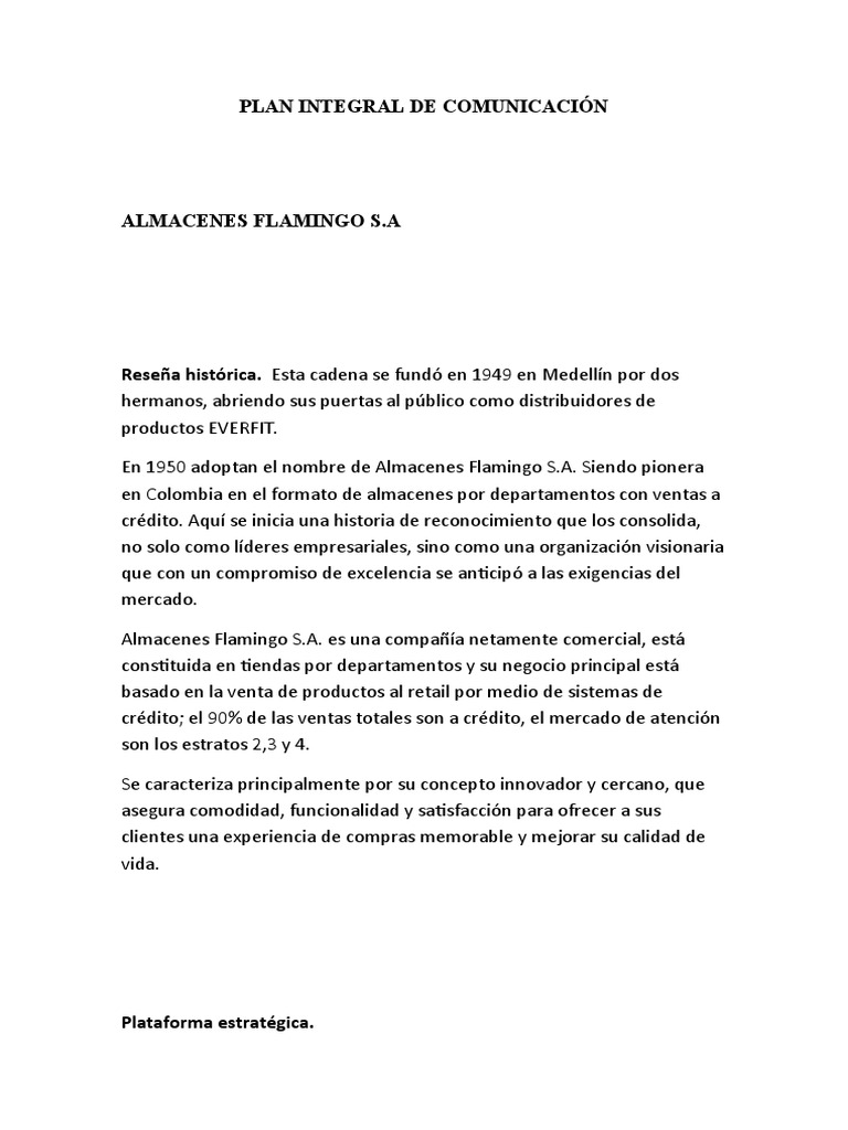 Plan Flamingo 2.2 | PDF | Business | Calidad (comercial)
