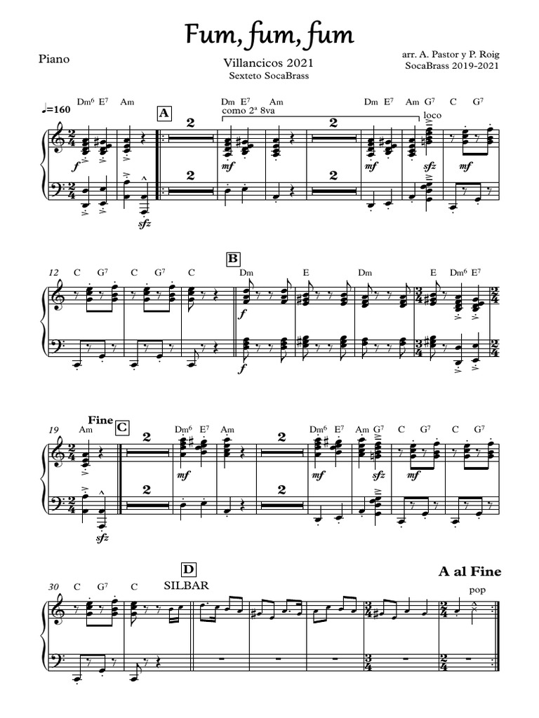 05 Fum, Fum, Fum - 2021 - Piano | PDF