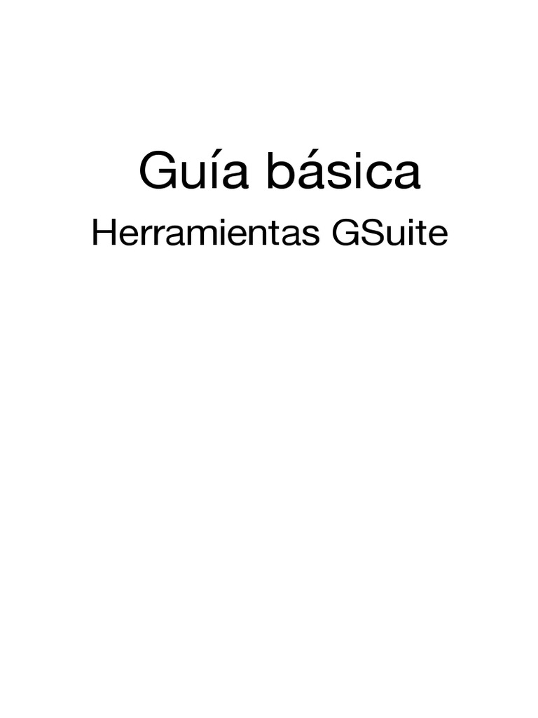 Manual - GSuite | PDF | Internet | Software