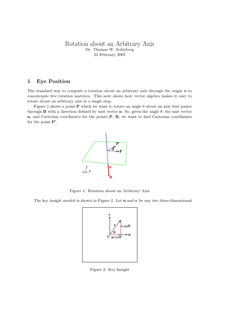 3D Rotation | PDF | Cartesian Coordinate System | Euclidean Vector