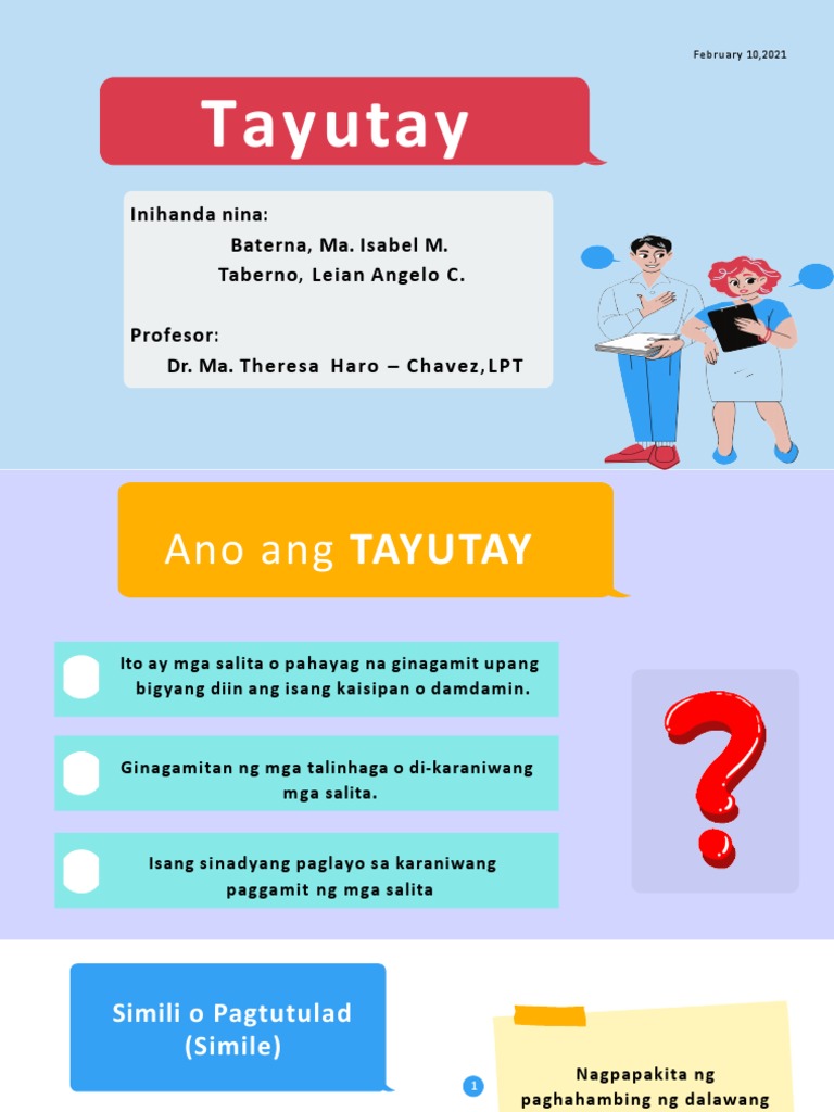 Mga Tayutay | PDF