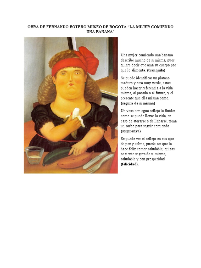 Mujer comiendo banana en Botero | PDF