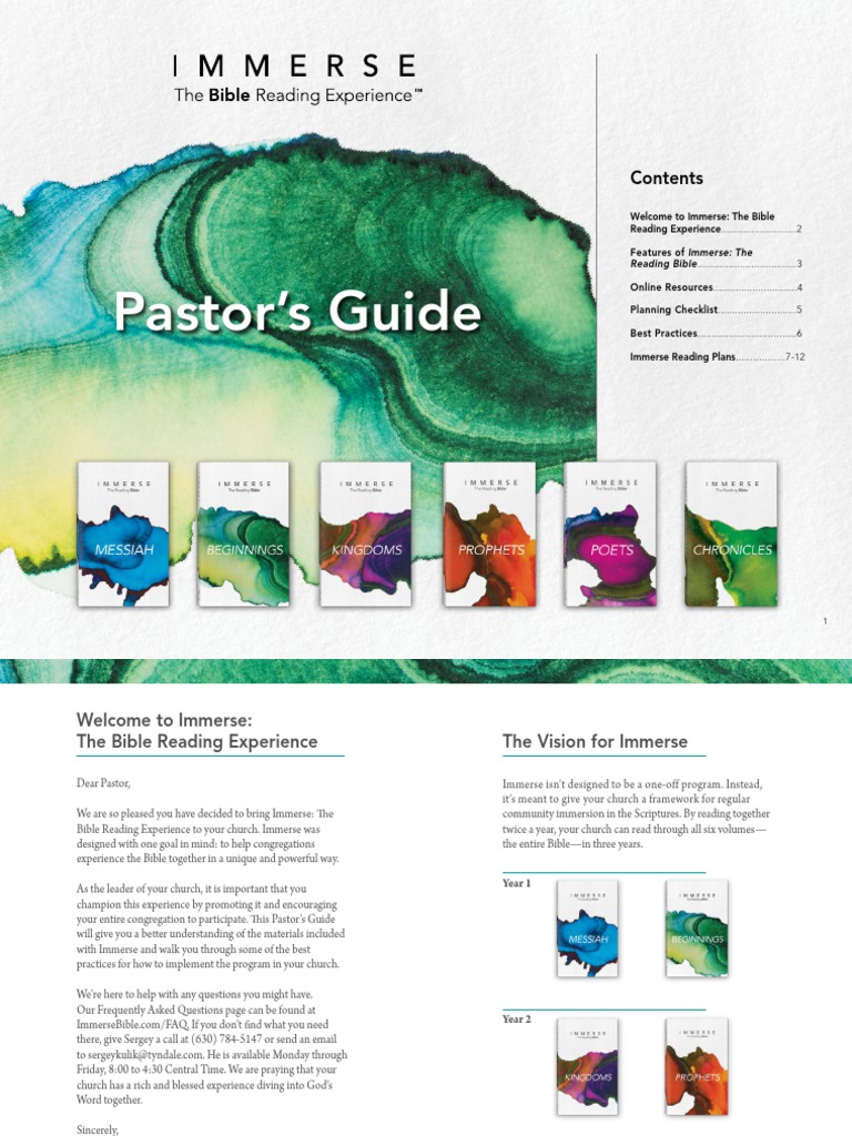Pastor's Guide: Reading Bible................................... 3 ...