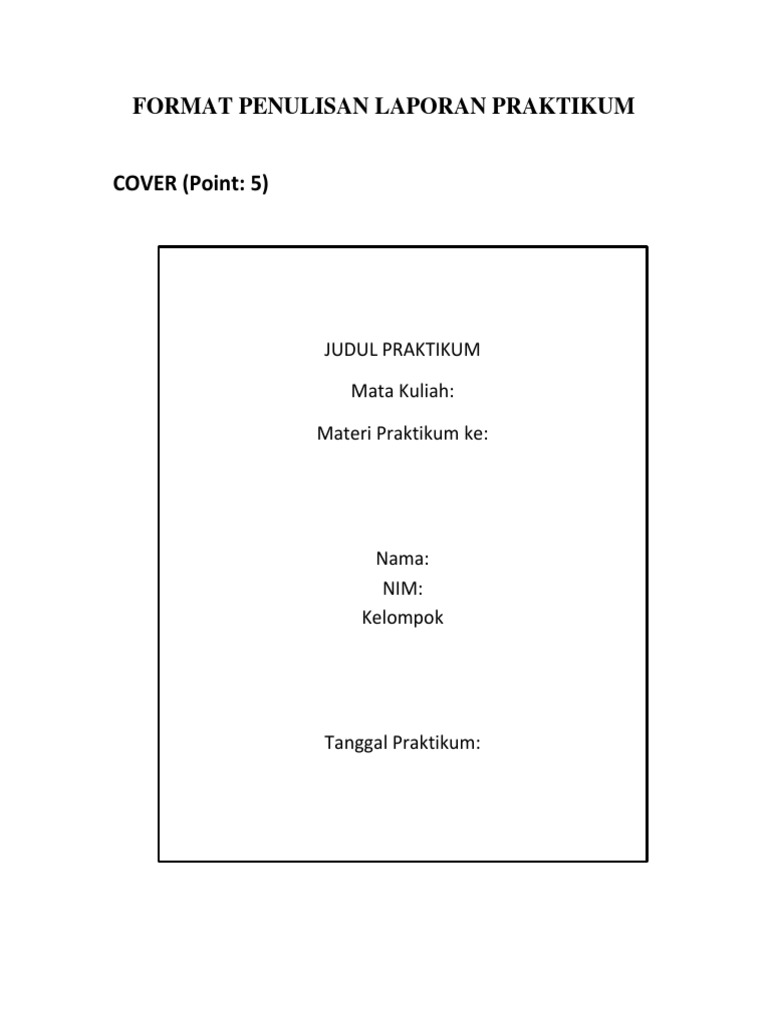 Format Penulisan Laporan Praktikum | PDF