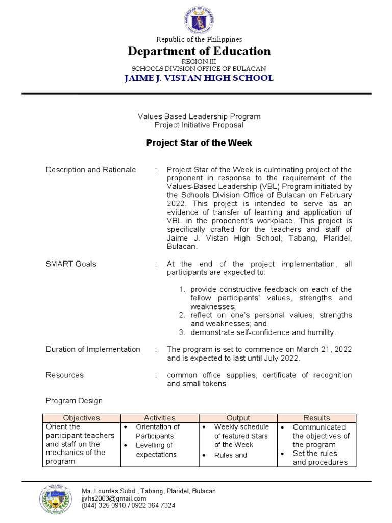 Department of Education: Jaime J. Vistan High School | PDF | Cognition
