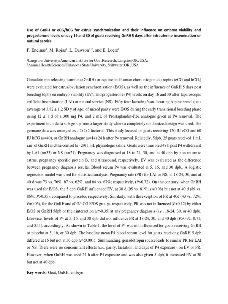 Abstract Fabiola Encinas EITS 2021 | PDF | Human Chorionic Gonadotropin ...