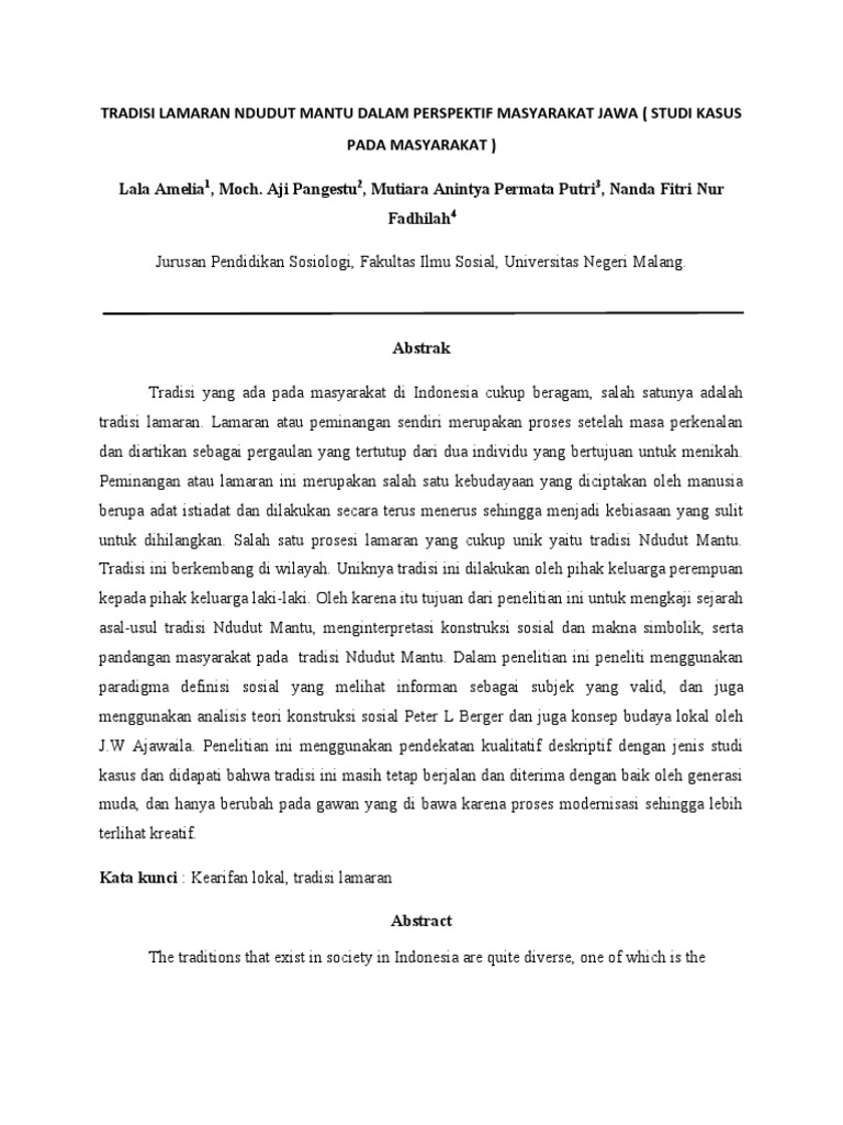 Artikel Kelompok 4 (Abstrak, Pendahuluan, Studi) | PDF