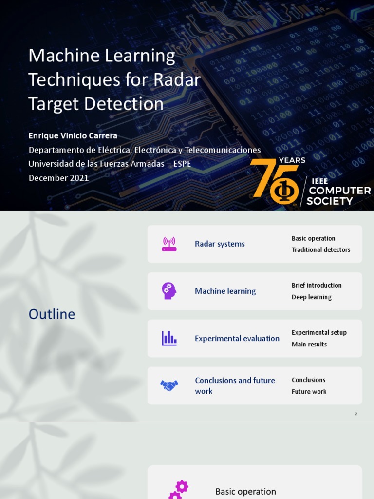 Machine Learning Techniques For Radar Target Detection | PDF | Radar ...