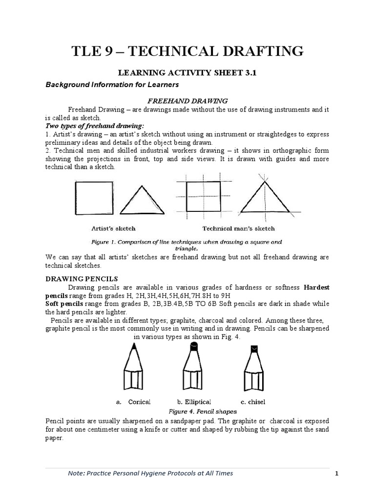 Las Tech Drafting 3Q WK1 | PDF | Rectangle | Shape