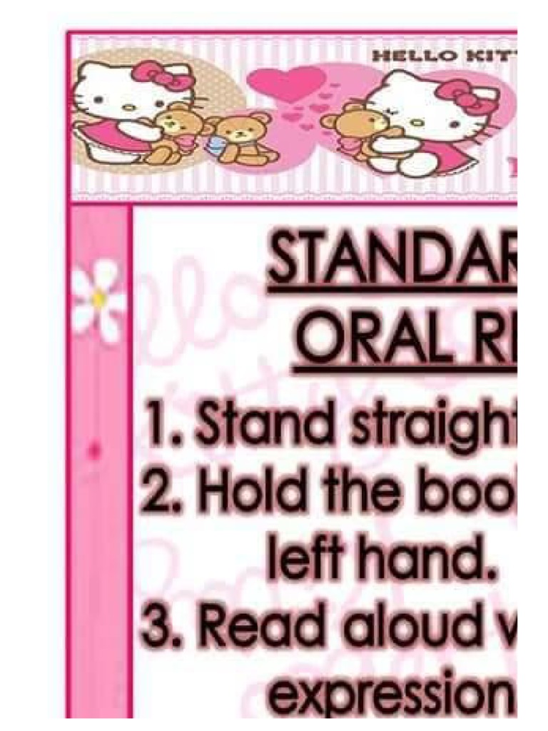 Standards For Oral Reading | PDF