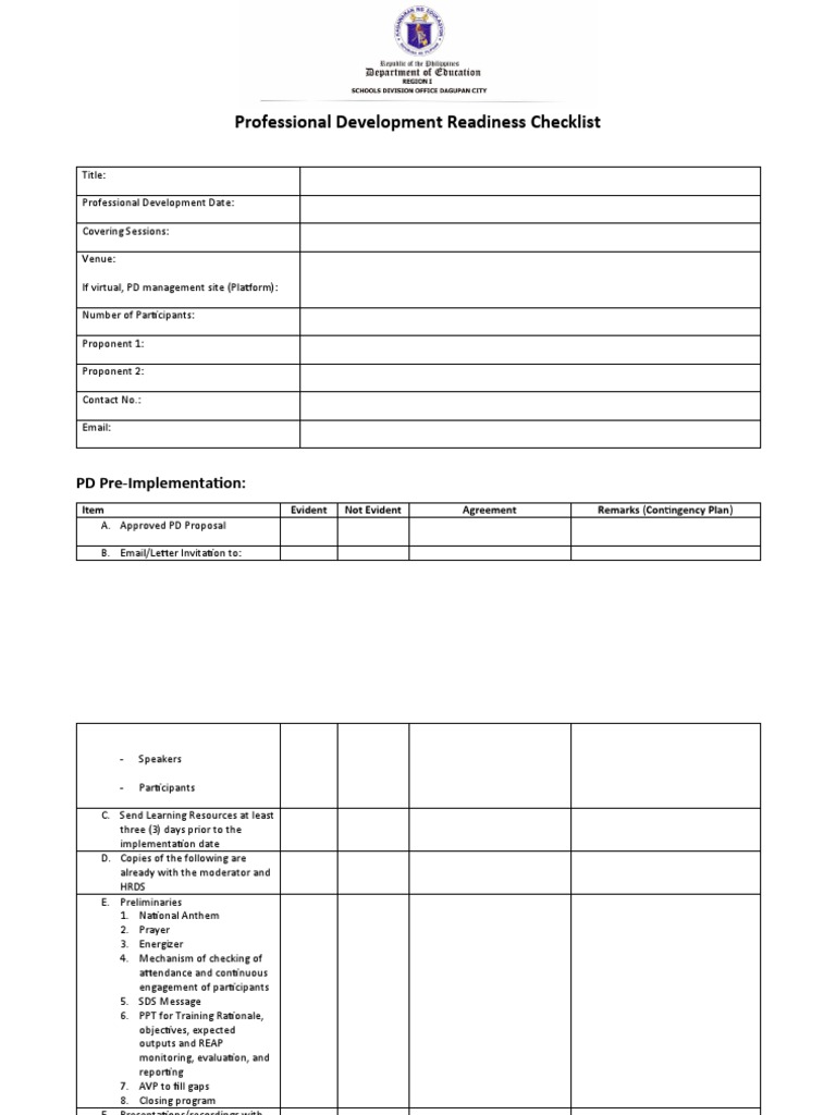 Training Checklist 1 | PDF | Educational Technology | Web Conferencing
