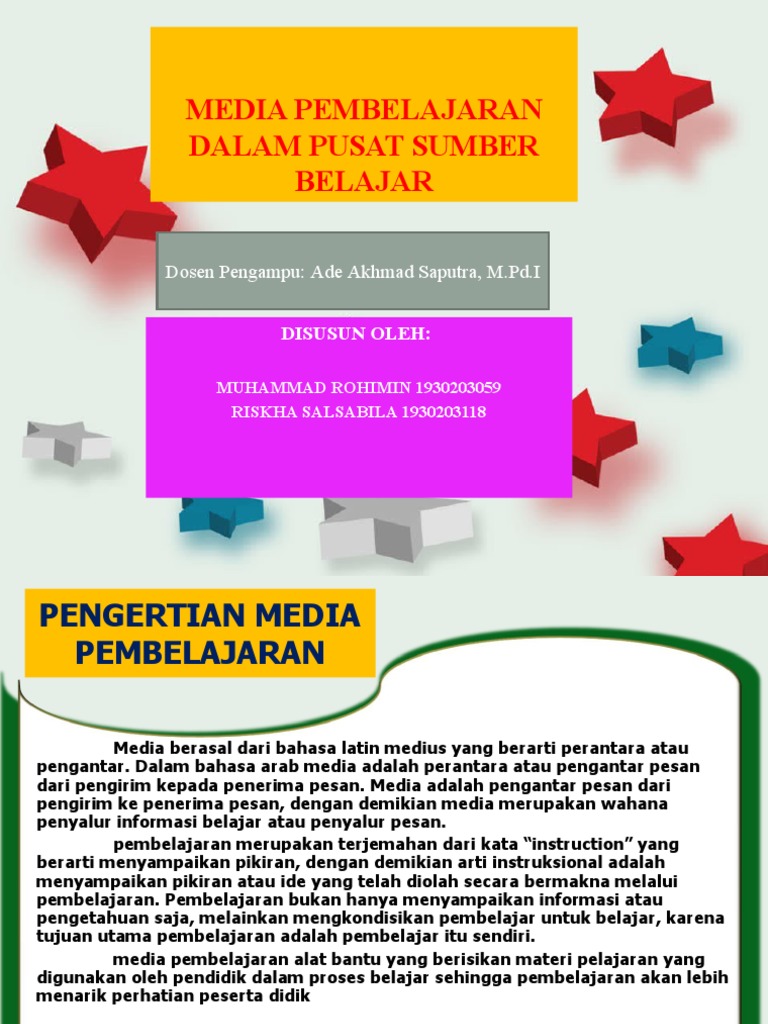 Media Pembelajaran Dalam Pusat Sumber Belajar | PDF