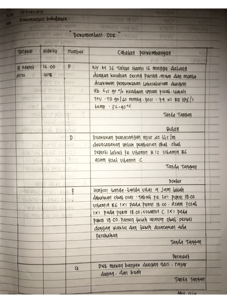 Model Dokumentasi Sor Dan Por | PDF