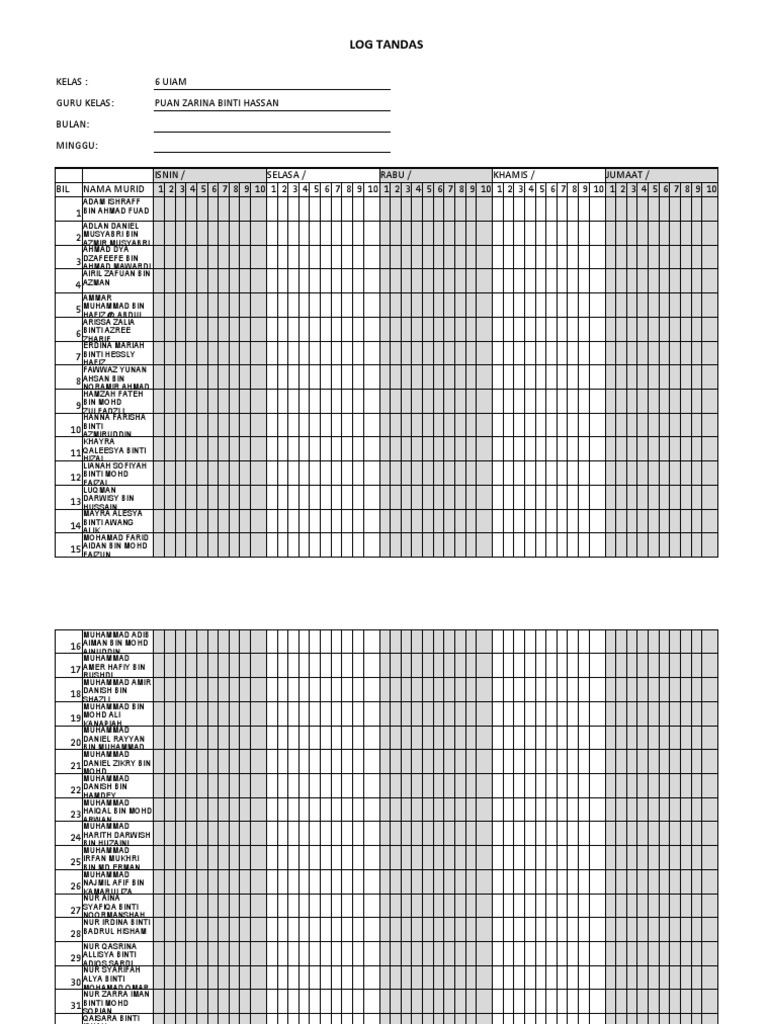 Log Tandas Contoh | PDF