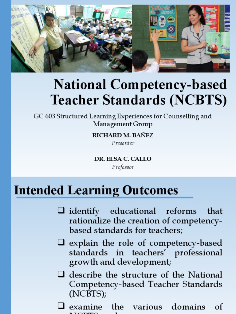 National Competency-Based Teacher Standards (NCBTS) | Download Free PDF | Curriculum | Learning
