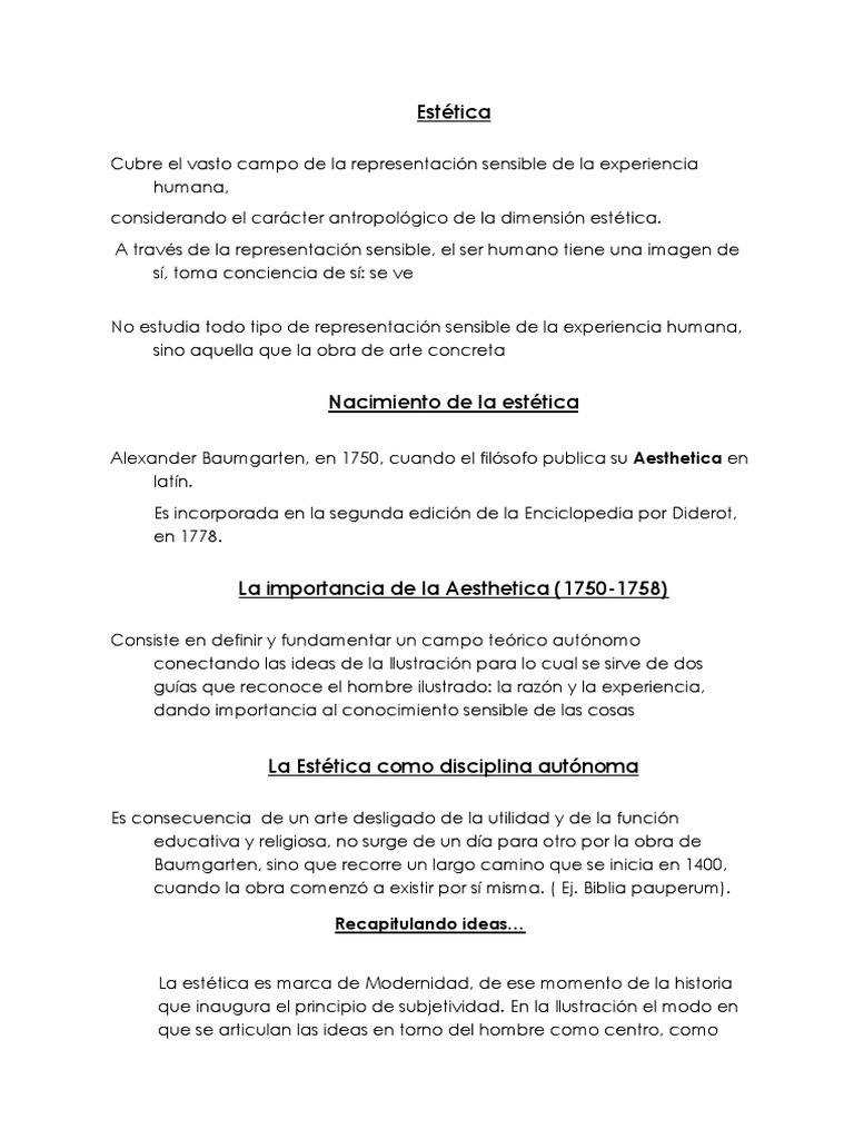 Resumen de Estetica | PDF | Estética | Placer