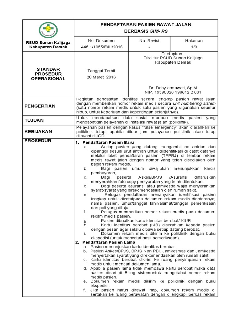 Pendaftaran Pasien RSUD Demak | PDF | Sains & Matematika