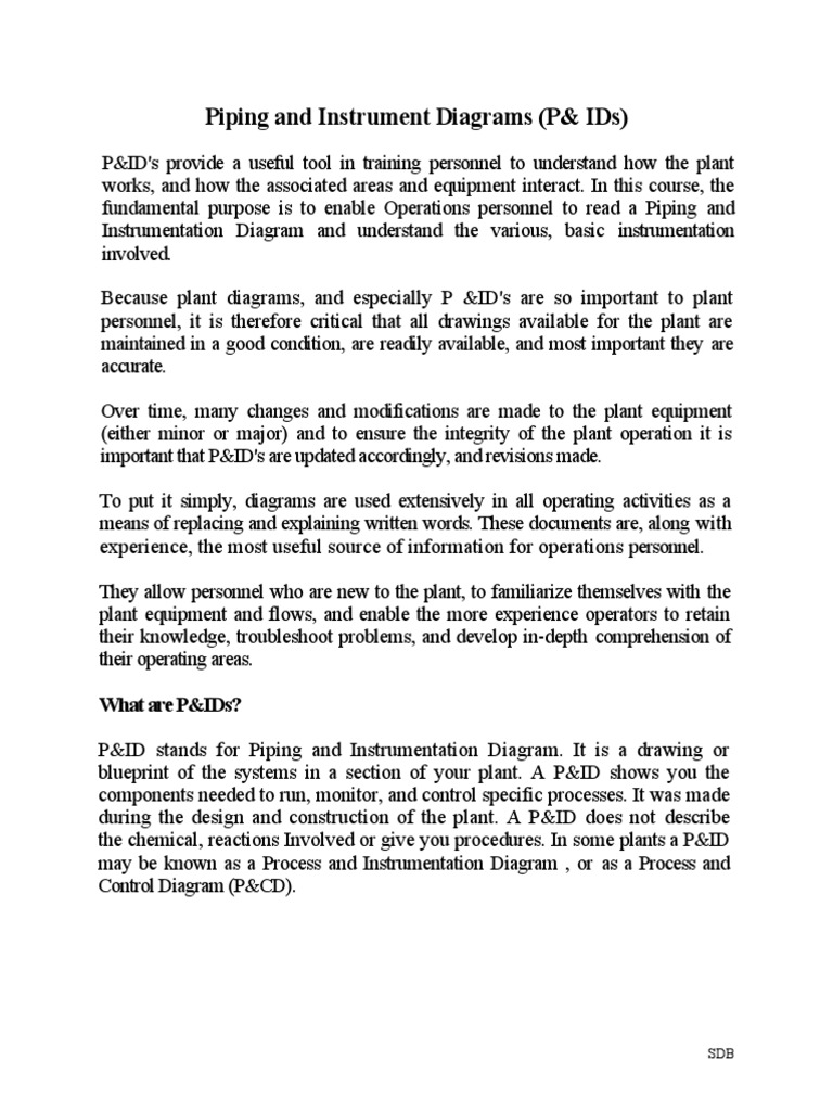 Piping and Instrument Diagrams | PDF | Instrumentation | Function ...