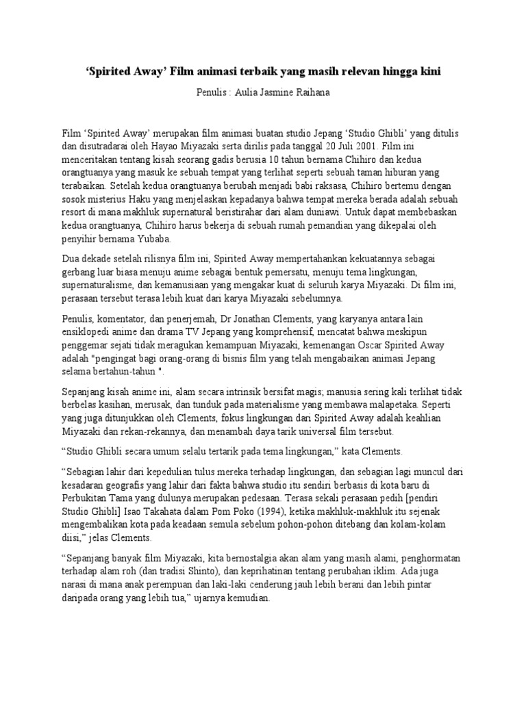 Teks Artikel Tentang Film | PDF