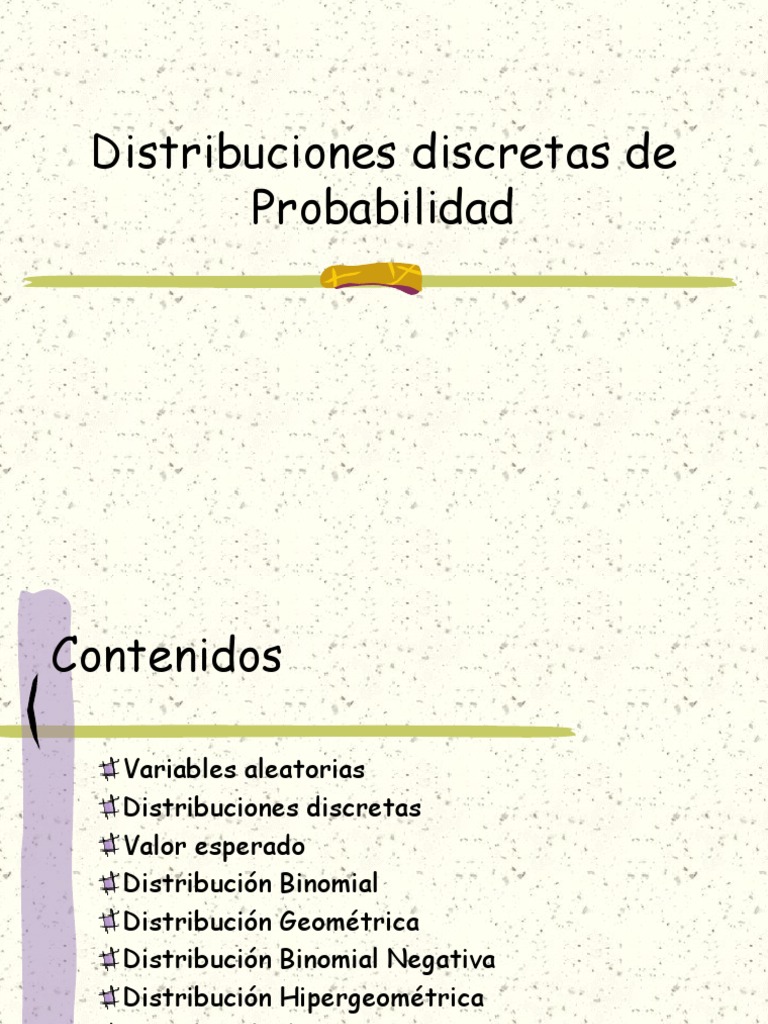 Distribuciones de Probabilidad Binomial Poisson | PDF | Distribución de probabilidad | Variable ...