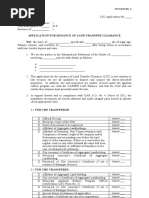 DAR Application For Issuance of Land Transfer Clearance | PDF | Private ...