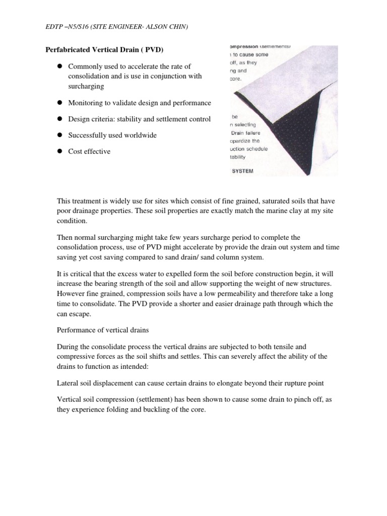 Pre Fabricated Vertical Drain (PVD) | PDF | Drainage | Soil