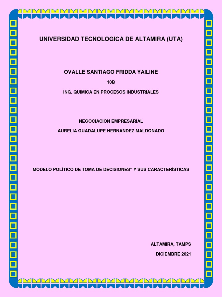 Modelo Político en Toma de Decisiones | PDF | Toma de decisiones | Business