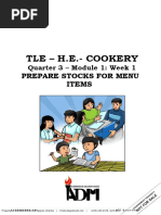 COOKERY 10 Quarter 3 LAS Number 2 | PDF | Stock (Food) | Soup